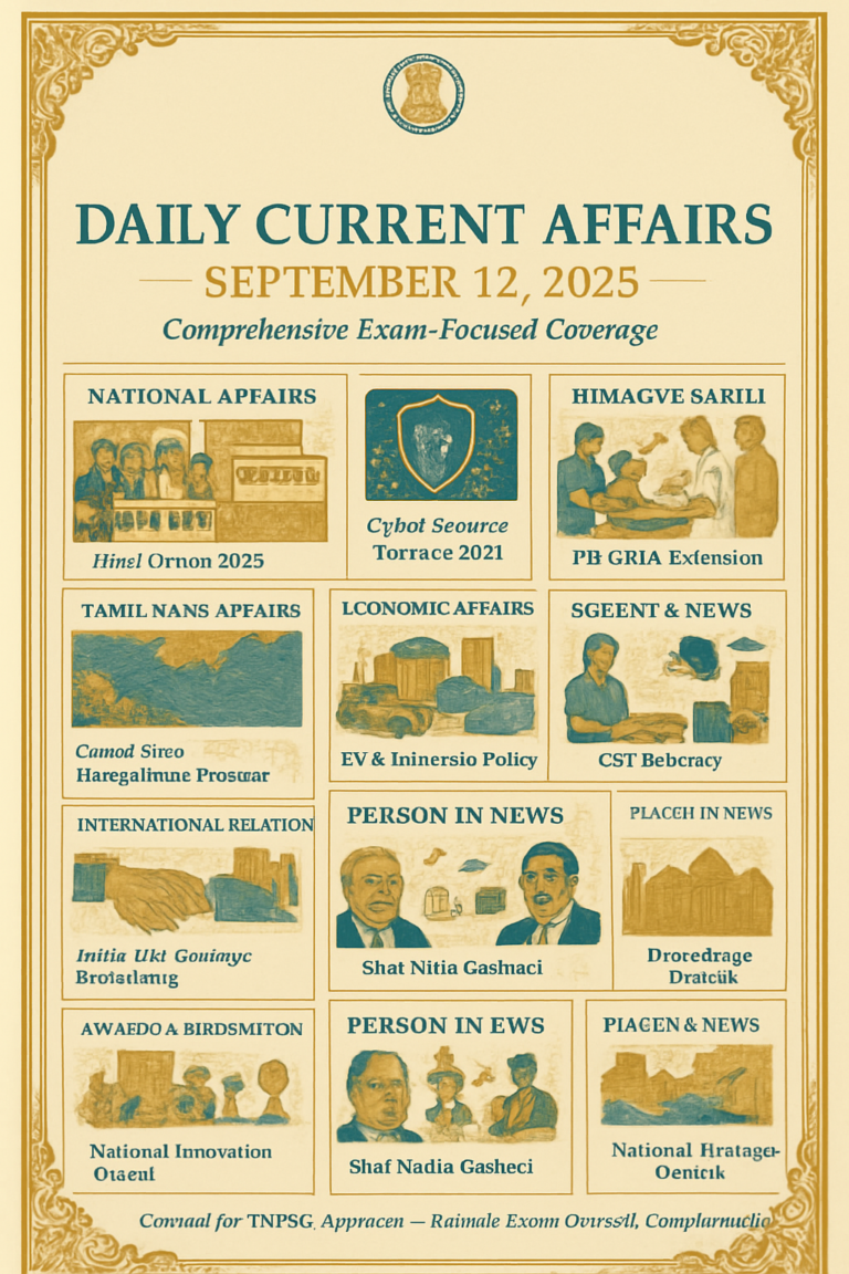 12 SEPTEMBER 2025 (Daily Current Affairs)